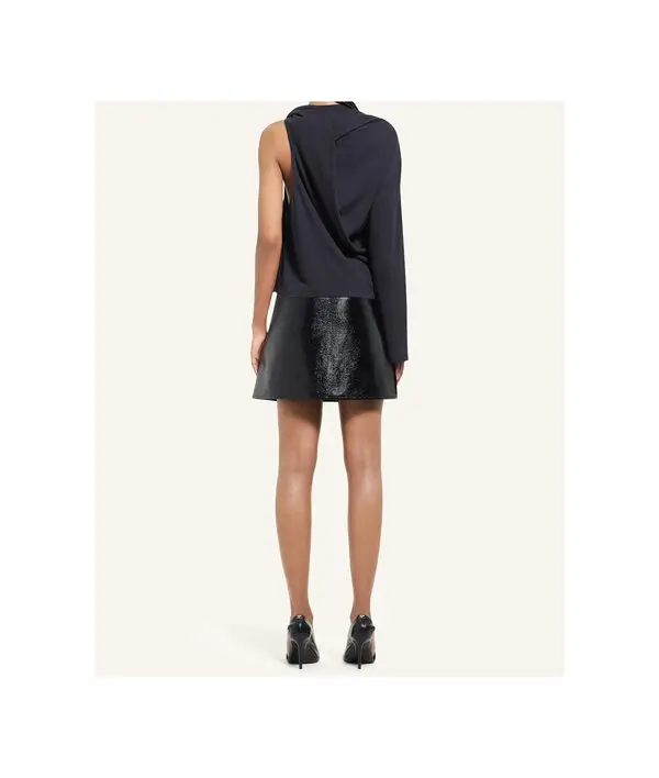 COURREGES Oblique Vinyl Mini Skirt