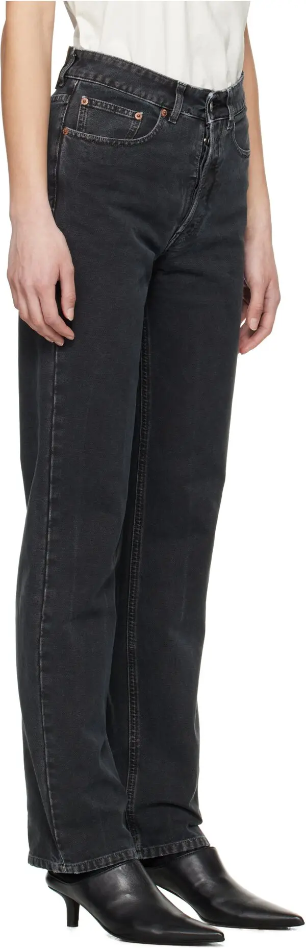 MAISON MARGIELA Straight-leg Jeans With Single-stitch Logo Detail