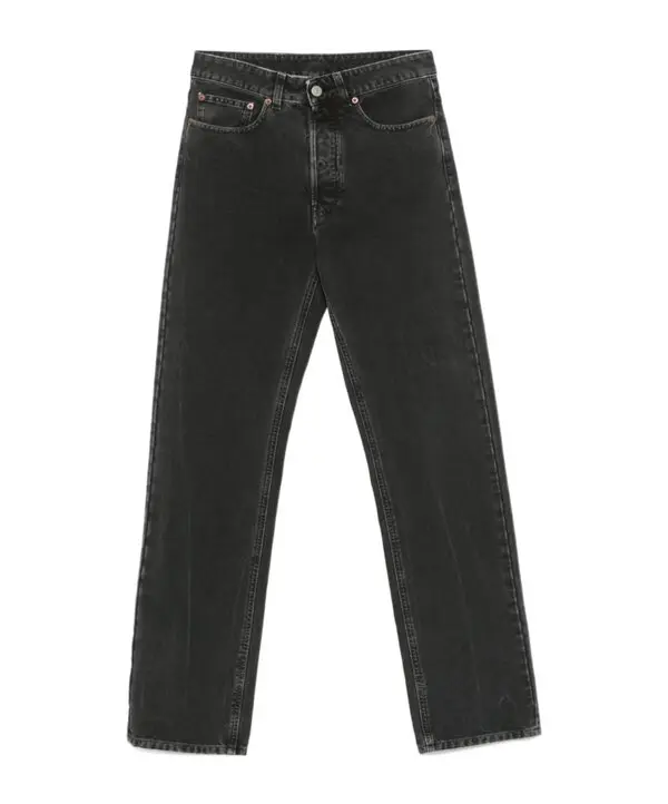 MAISON MARGIELA Straight-leg Jeans With Single-stitch Logo Detail - Black