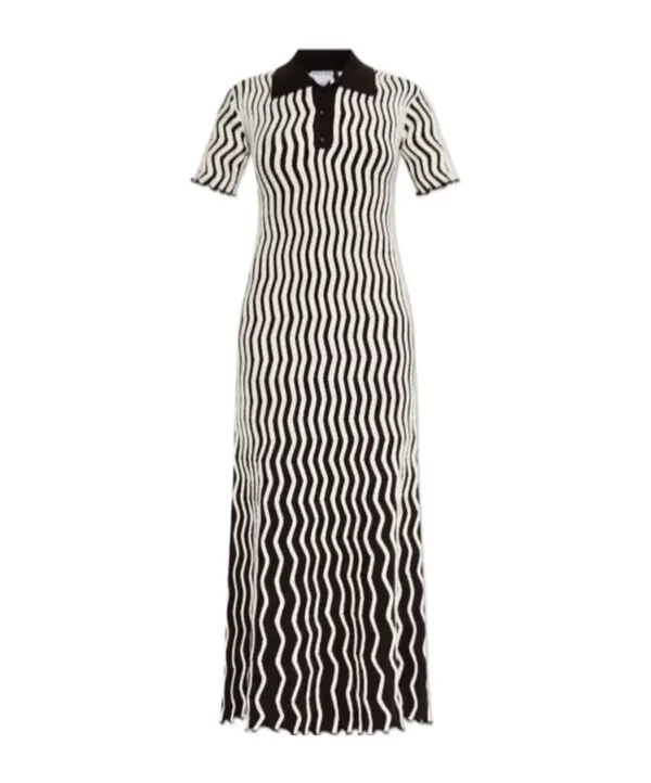 Bottega Veneta Two-toned Striped Knit Maxi Dress