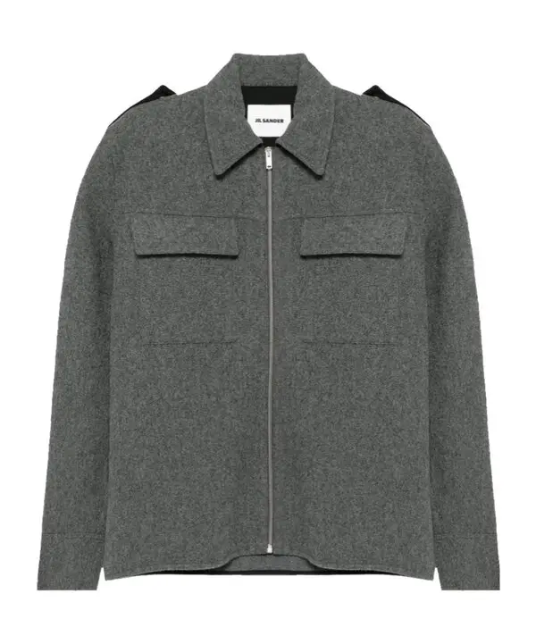 JIL SANDER Textured Zipped Shirt