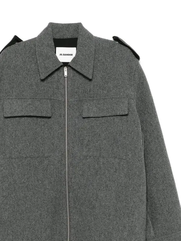 JIL SANDER Textured Zipped Shirt