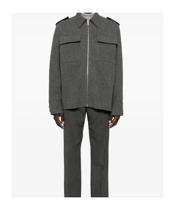 JIL SANDER Textured Zipped Shirt