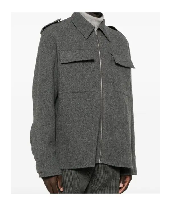 JIL SANDER Textured Zipped Shirt
