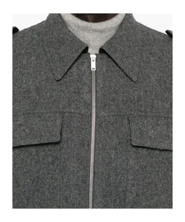 JIL SANDER Textured Zipped Shirt