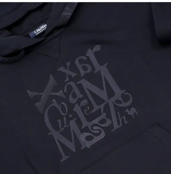 Max Mara Long Sleeve Hooded Sweatshirt - Black