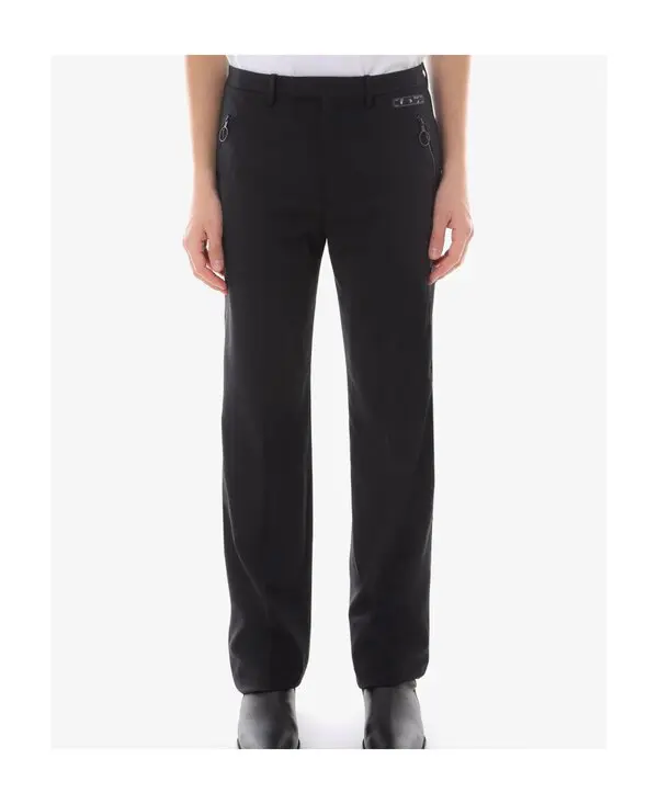 Off-White Straight-leg Tailored Pants With Zip Detailing