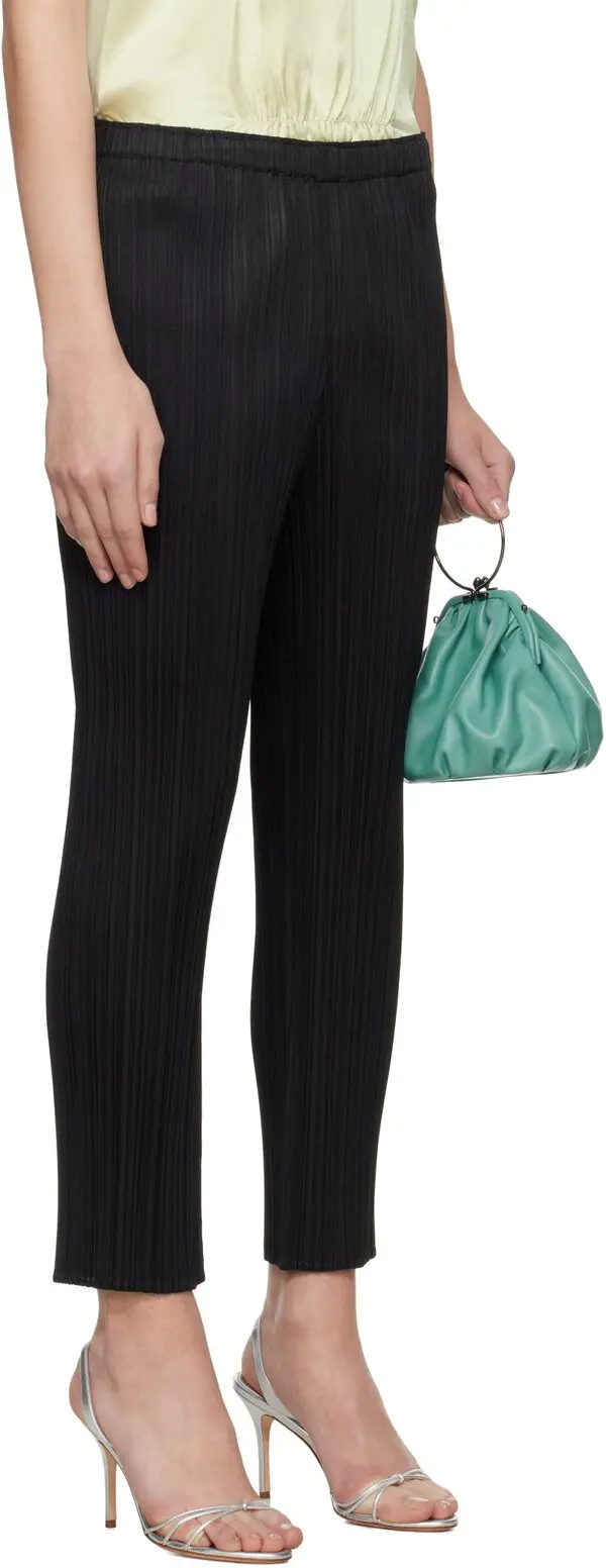 PLEATS PLEASE BY ISSEY MIYAKE Elastic Waist Pleated Casual Trousers