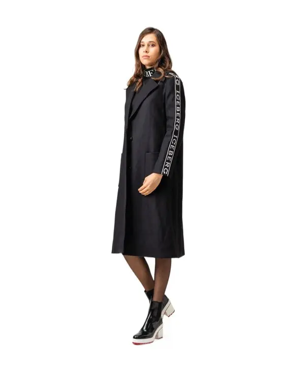 Iceberg Long Coat With Notched Lapel