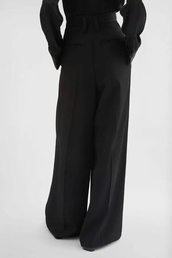 JIL SANDER Pleated Tailored Wide-leg Trousers