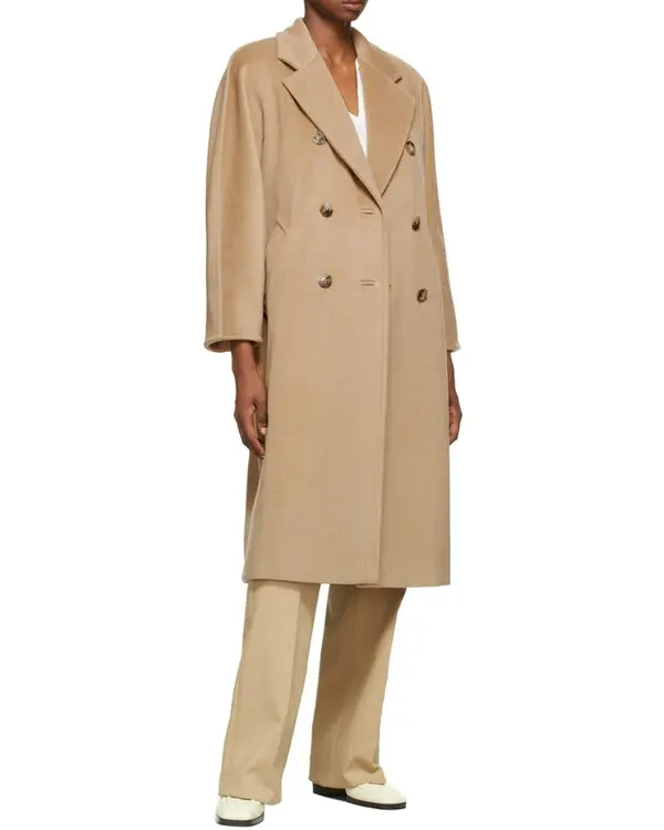 Max Mara Madame Double-breasted Belted Wool Coat - Camel