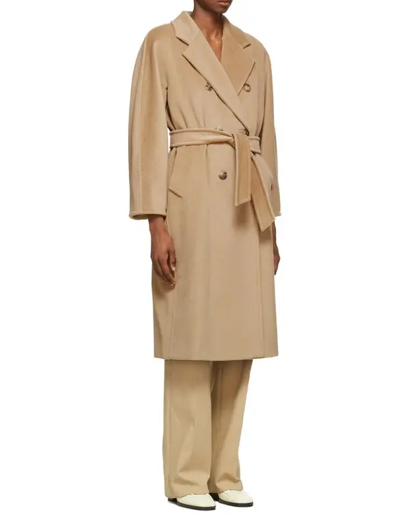 Max Mara Madame Double-breasted Belted Wool Coat - Camel