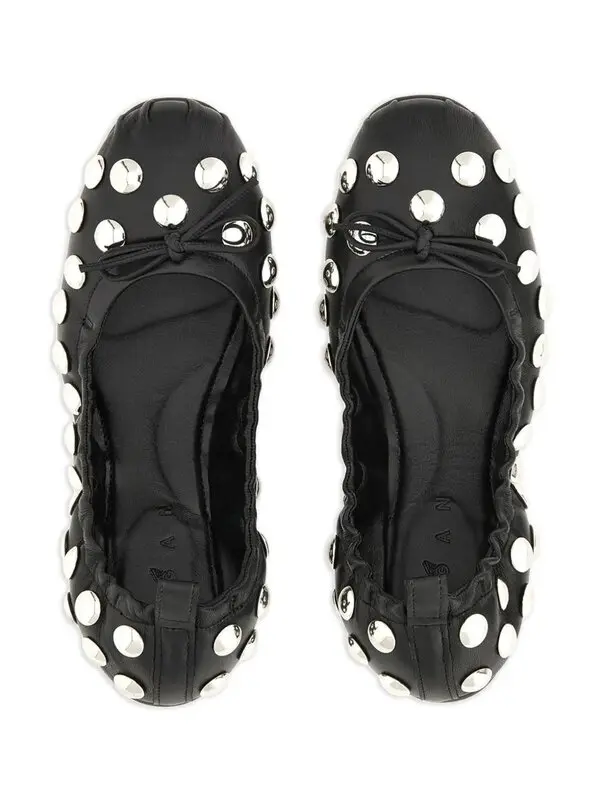 Hogan Studded Ballerina Flats