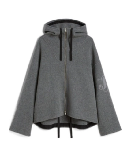 JIL SANDER Hooded Zip-up Blouson - Pebble