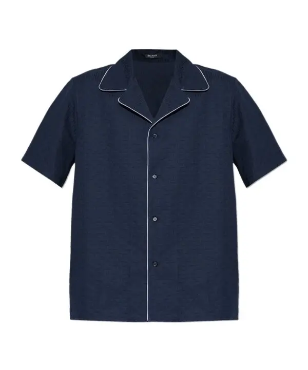 Balmain Pb-monogram Short-sleeve Shirt - No