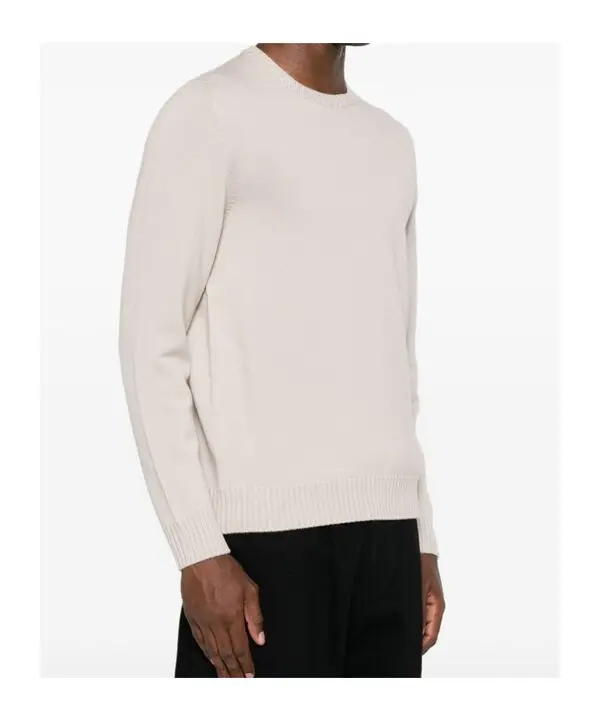 DRUMOHR Crew Neck Merino Jumper - Beige