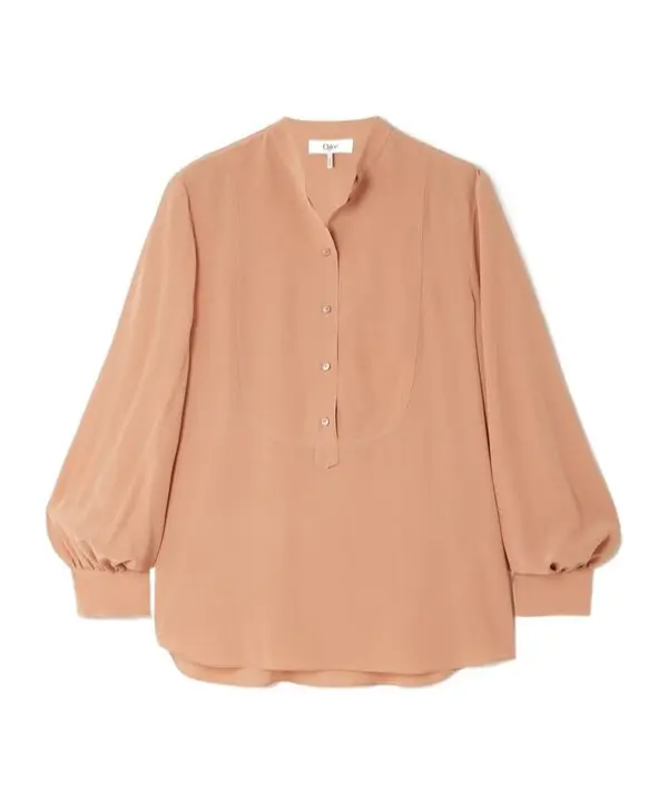 Chloé Long Sleeve Shirt With Pleated Details