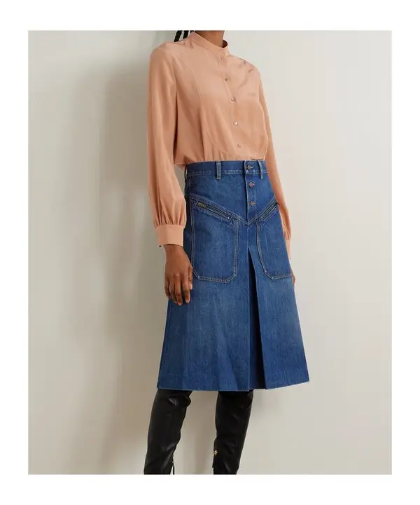 Chloé Long Sleeve Shirt With Pleated Details