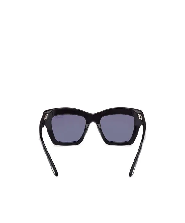 TOM FORD Luna Square Frame Sunglasses - Gray