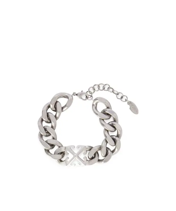 Off-White Arrows-motif Logo Engraved Bracelet - White
