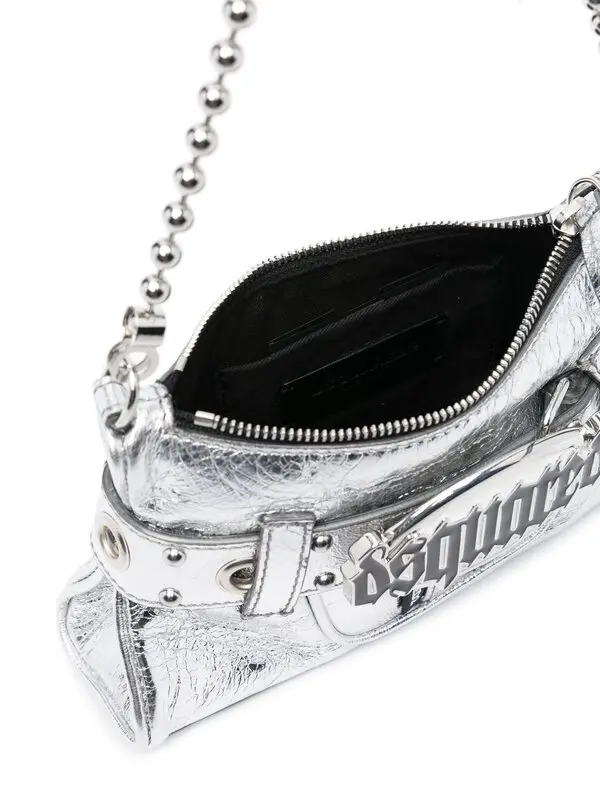 Dsquared2 Gothic Logo-plaque Zipped Clutch Bag - White
