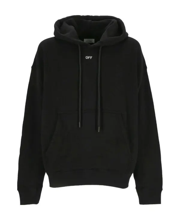 Off-White Logo-print Drawstring Hoodie - Black