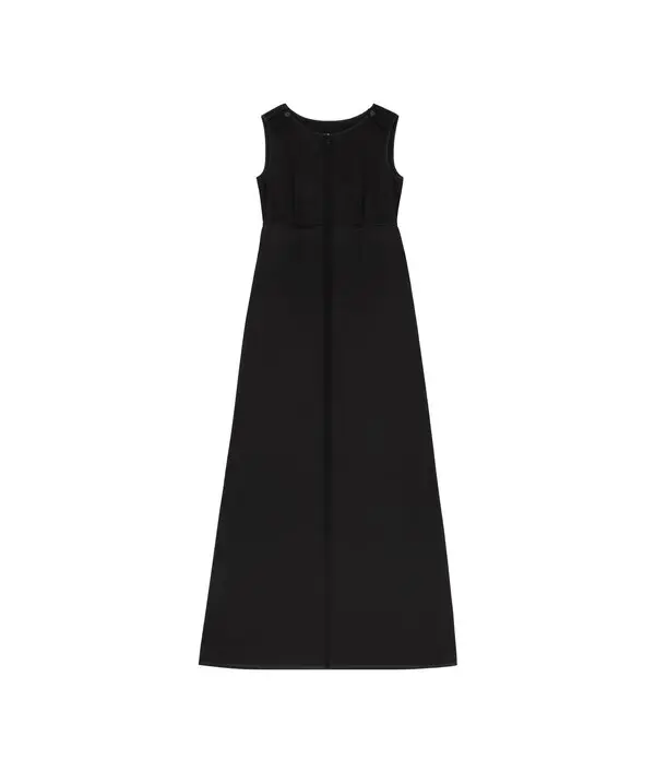 MAISON MARGIELA Sleeveless Maxi Dress With Zipped Front And Button Detailing - Black