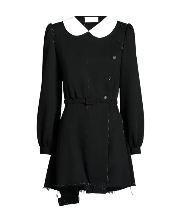 MAISON MARGIELA Long Sleeved Belted Dress - Black