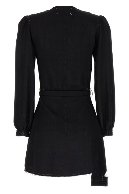 MAISON MARGIELA Long Sleeved Belted Dress
