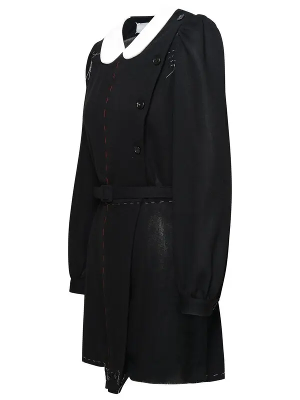 MAISON MARGIELA Long Sleeved Belted Dress