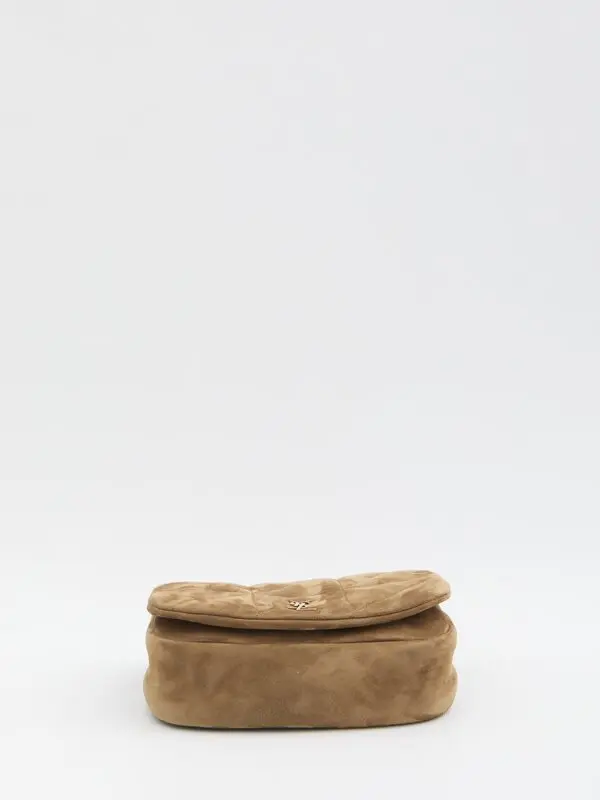 Saint Laurent Jamie 4.3 Quilted Suede Shoulder Bag - Camel