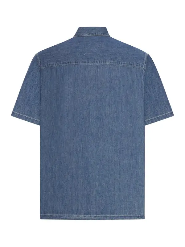 Celine Short-sleeved Shirt In Cotton Denim