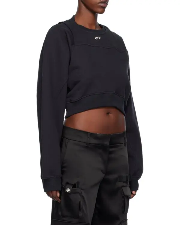 Off-White Crewneck Long-sleeved Sweatshirt - Black