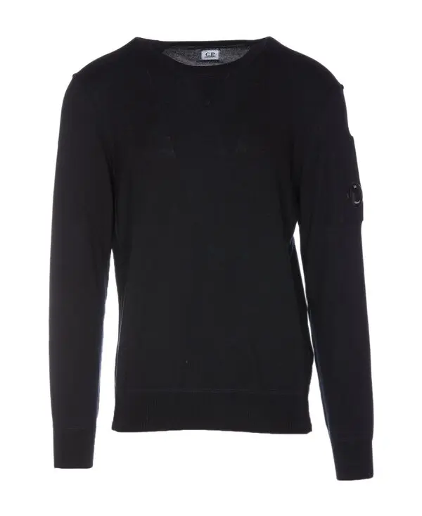 C.P. COMPANY Logo Patch Cotton Jumper