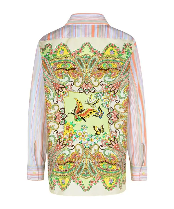 Etro Striped And Floral Patterned Shirt