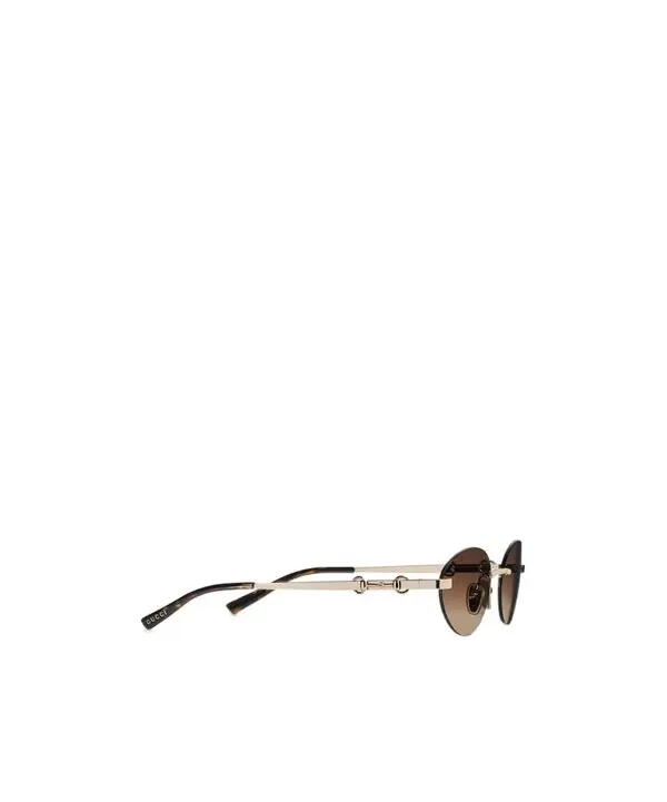 Gucci Oval Rimless Sunglasses - Brown