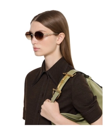 Gucci Oval Rimless Sunglasses - Brown