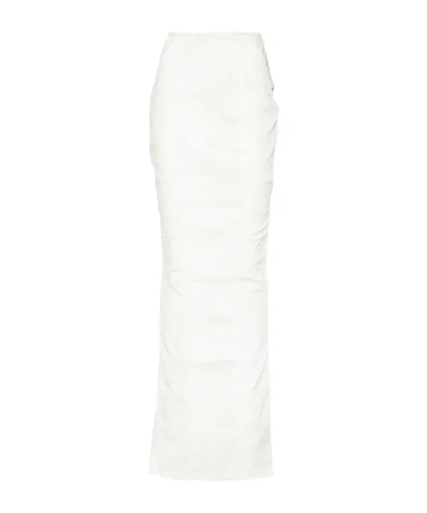 ENTIRE STUDIOS Channel Denim Skirt - White