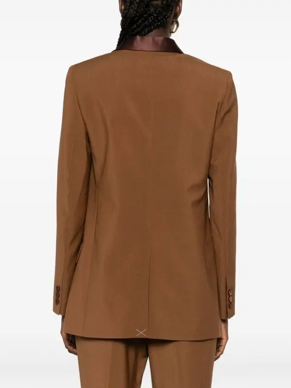 Fendi Single Breasted Tailored Blazer - Brown
