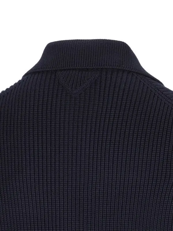 Prada Long Sleeve Button-up Cardigan - Blue