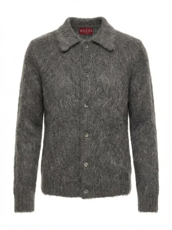 Gucci Brushed Cardigan - Grey