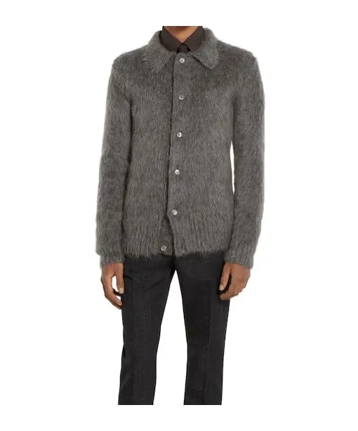 Gucci Brushed Cardigan - Grey