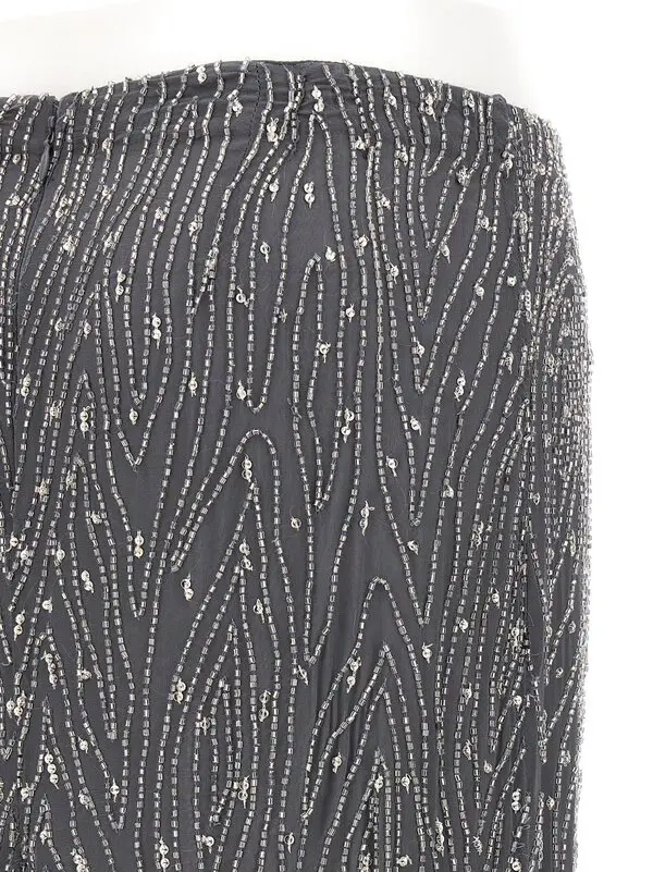 P.a.r.o.s.h Rhinestone Embellished Midi Skirt