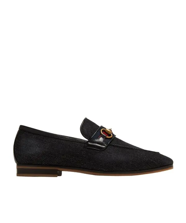 Gucci Horsebit Detailed Loafers - Black
