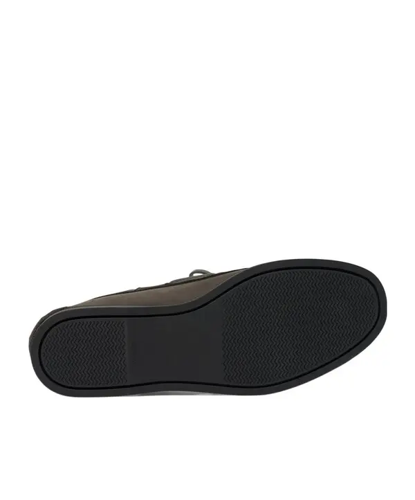 SCAROSSO Grey Nubuck Leather Business Casual Round Toe Shoes