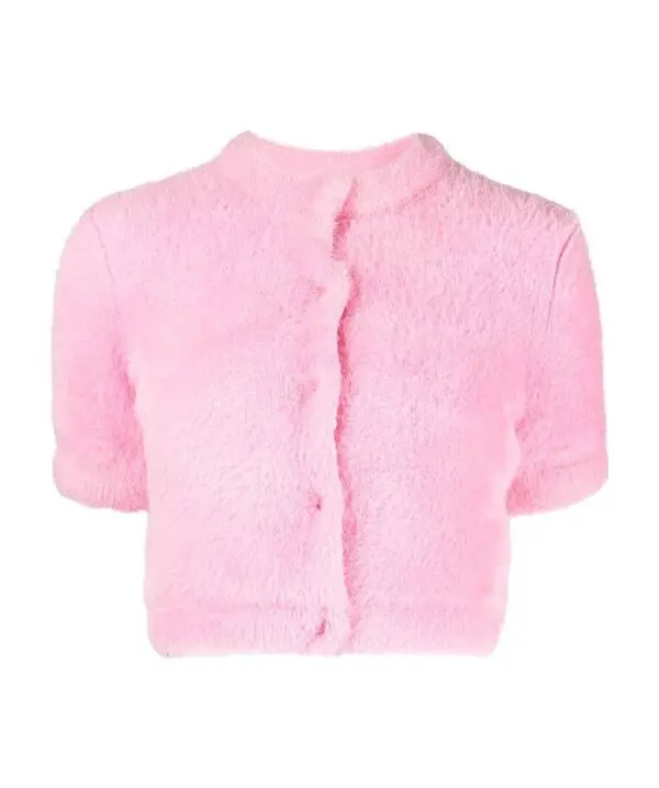 Alexander Wang Button-opening Cropped Sweater - Pink