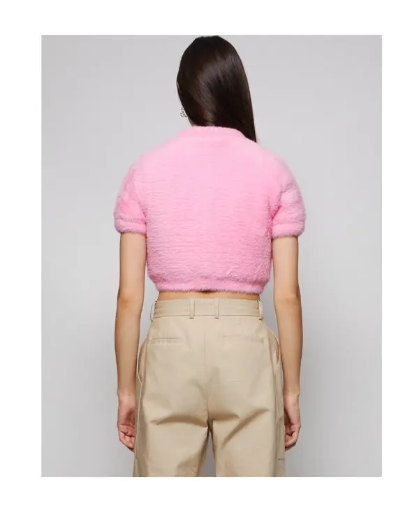 Alexander Wang Button-opening Cropped Sweater