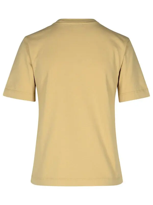 Burberry Embroidered Logo Crewneck T-shirt - Flaxen