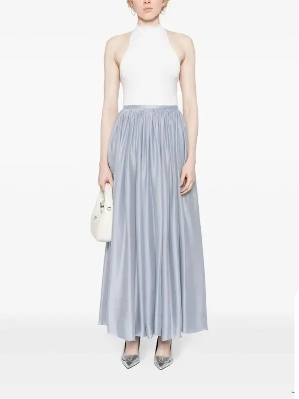 Giorgio Armani Ruched Satin Maxi Skirt