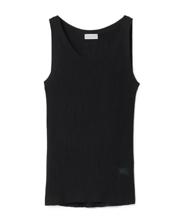 Burberry Ribbed Knit Tank Top - Black